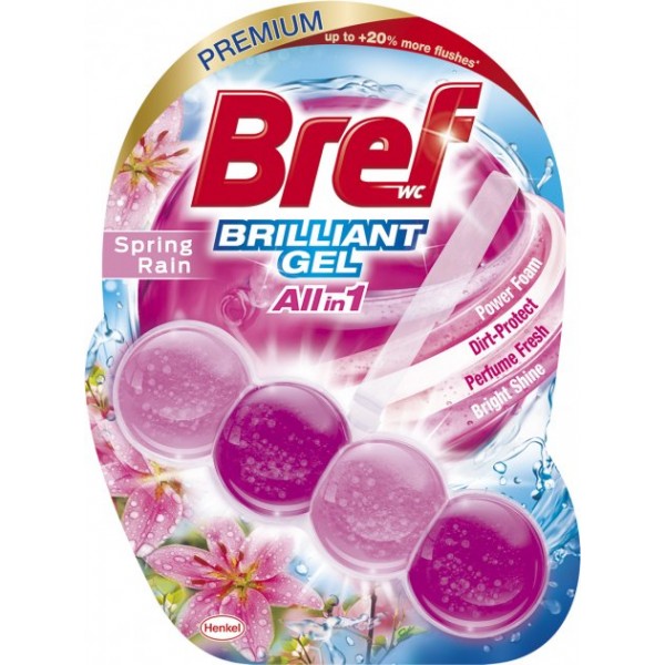 Туалетный блок Bref Блестящий гель Весенний дождь, 42 г – низкие цены ...