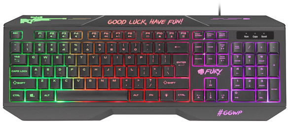 Клавиатура проводная Fury Hellfire 2 LED Backlight 104 USB Black (NFU ...