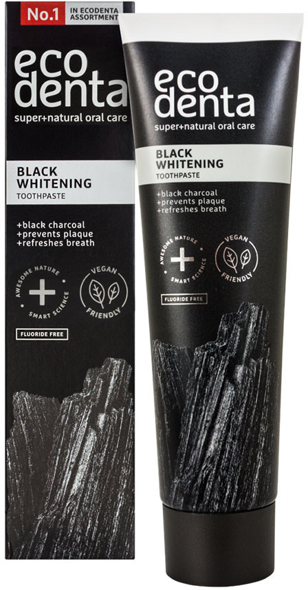 Зубная паста Ecodenta Expert Line Blacl Отбеливающая с черным углем 75 ...