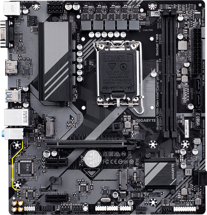 Материнская плата Gigabyte B760M D2H (s1700, Intel B760, PCI-Ex16 ...