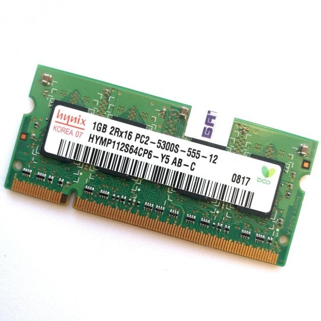 Оперативная память для ноутбука Hynix Sodimm Ddr2 1gb 667mhz 5300s Cl5