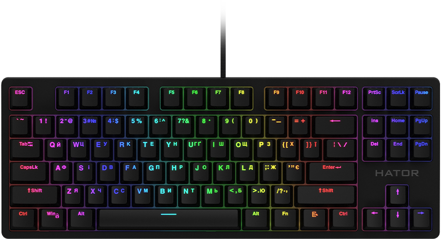 Клавиатура проводная HATOR Rockfall EVO TKL Kailh Optical (HTK-630 ...