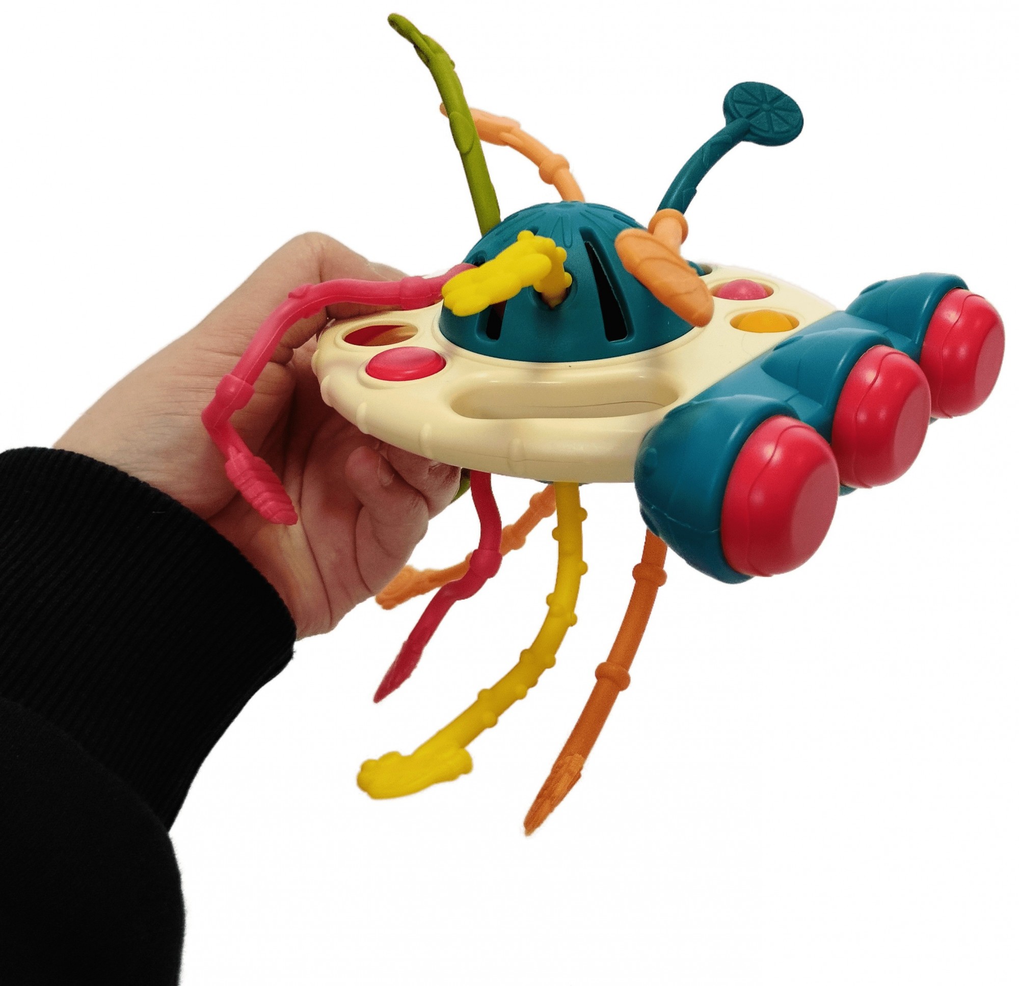 Погремушка прорезыватель Sobebear НЛО силиконовые нити (YL 1022-5 ...