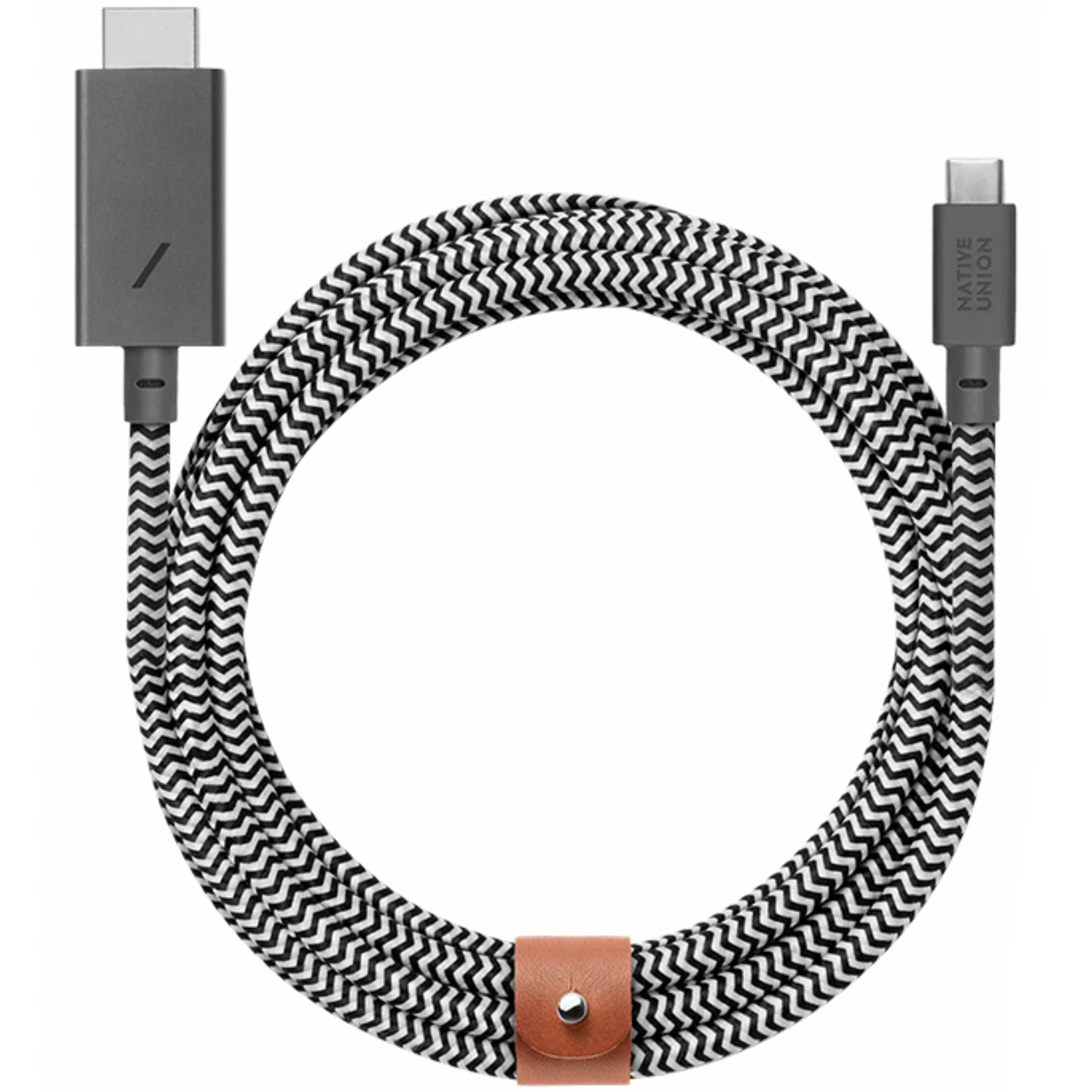 Кабель-адаптер Native Union Belt Cable 3m USB-C to HDMI, Zebra (BELT-C-HDMI-ZEB-3) – фото ...