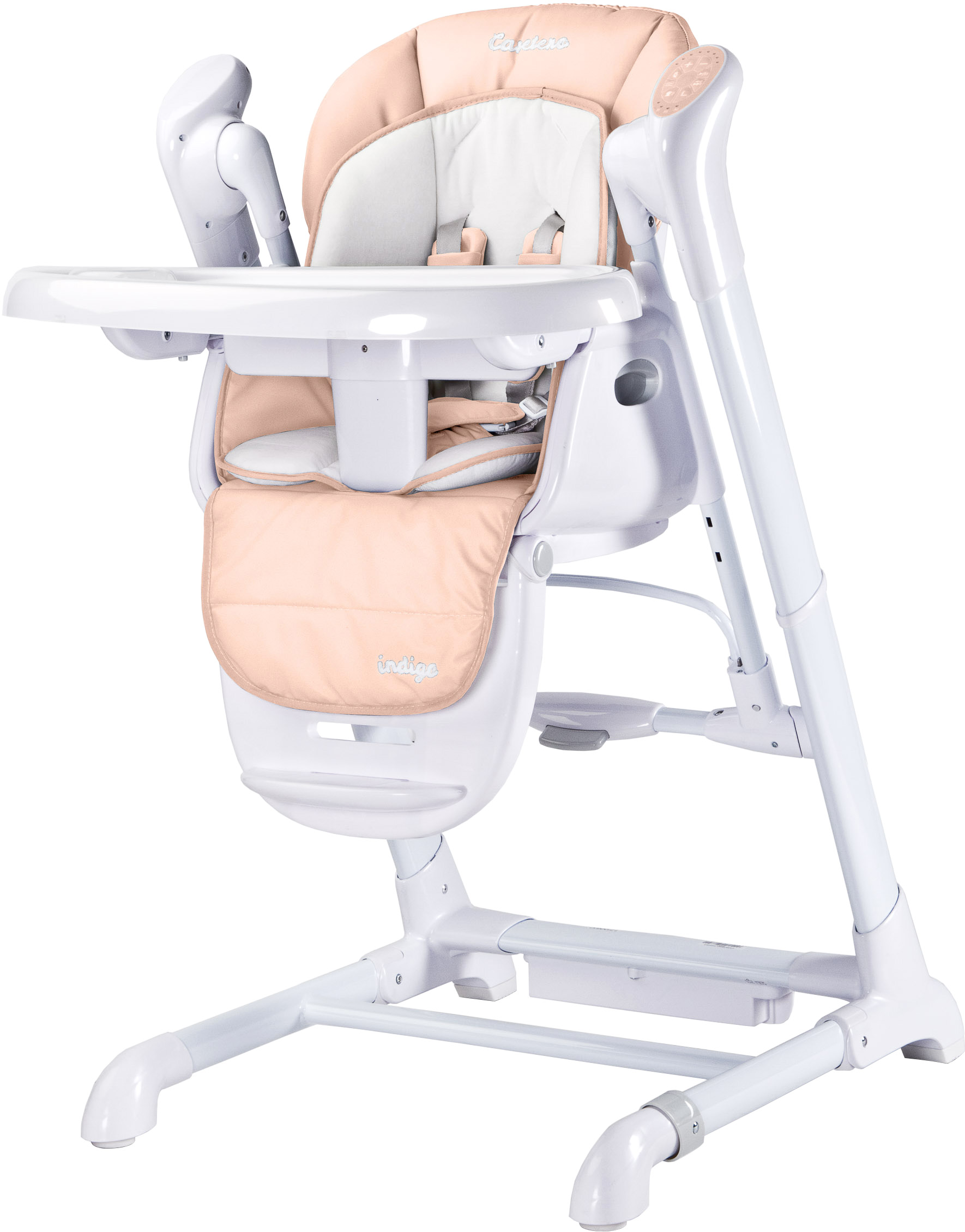 Стульчик Caretero Indigo Powder Pink для кормления + качель (TERO-765 ...
