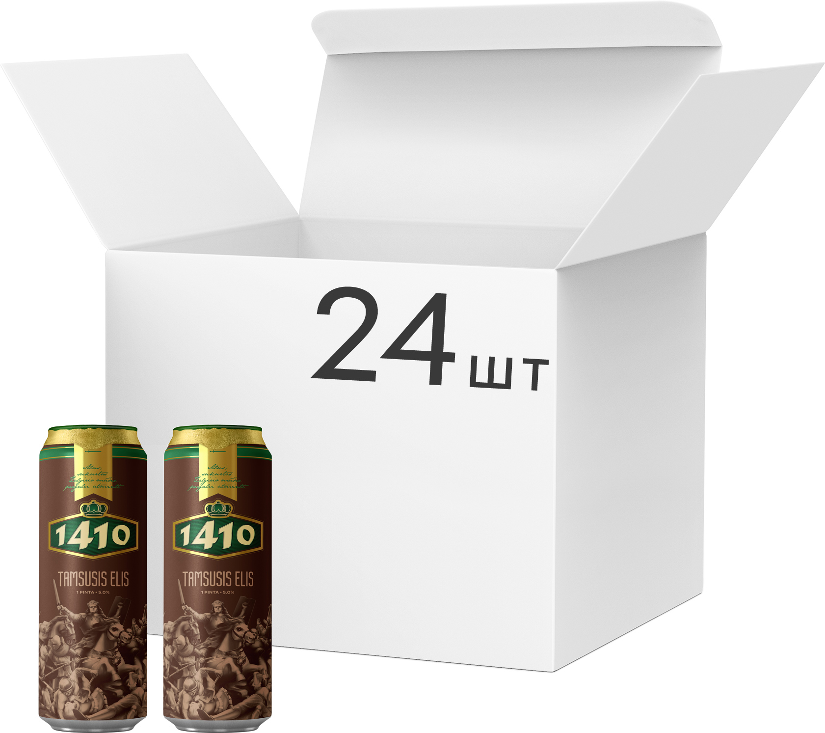 Упаковка пива Volfas Engelman 1410 Tamsusis тёмное фильтрованное 5% 0 ...