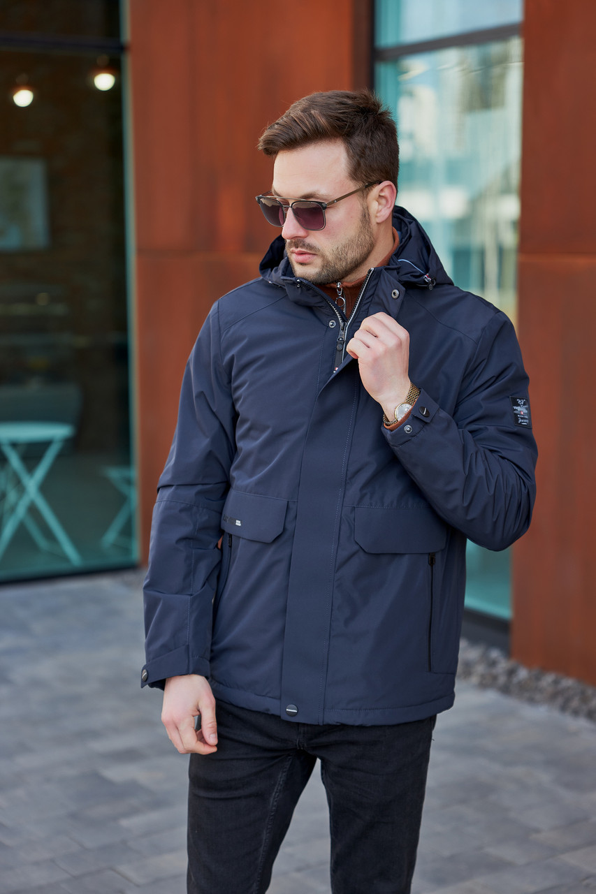 Мужская демисезонная куртка Black Vinyl ТС23-2213 Синий, 50 – низкие ...