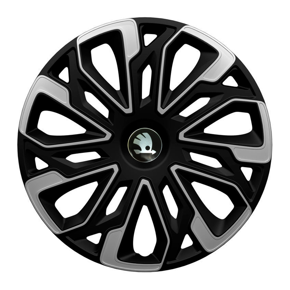 Автомобильные колпаки 4 Racing Estoril Silver-Black R14 4 шт. (с ...