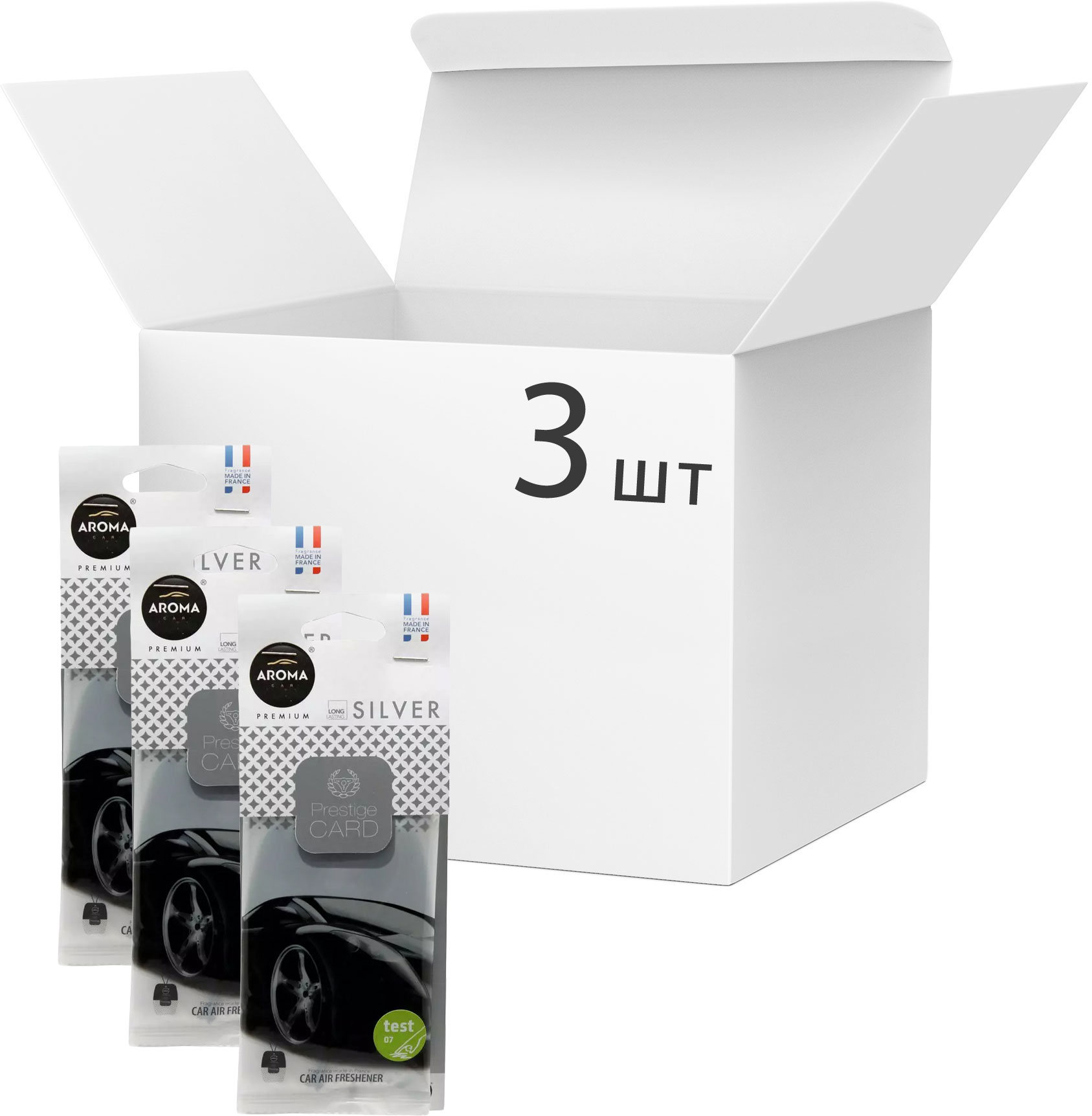 Ароматизатор Aroma Car Prestige Card Silver 3 шт (2000081930966) – фото ...