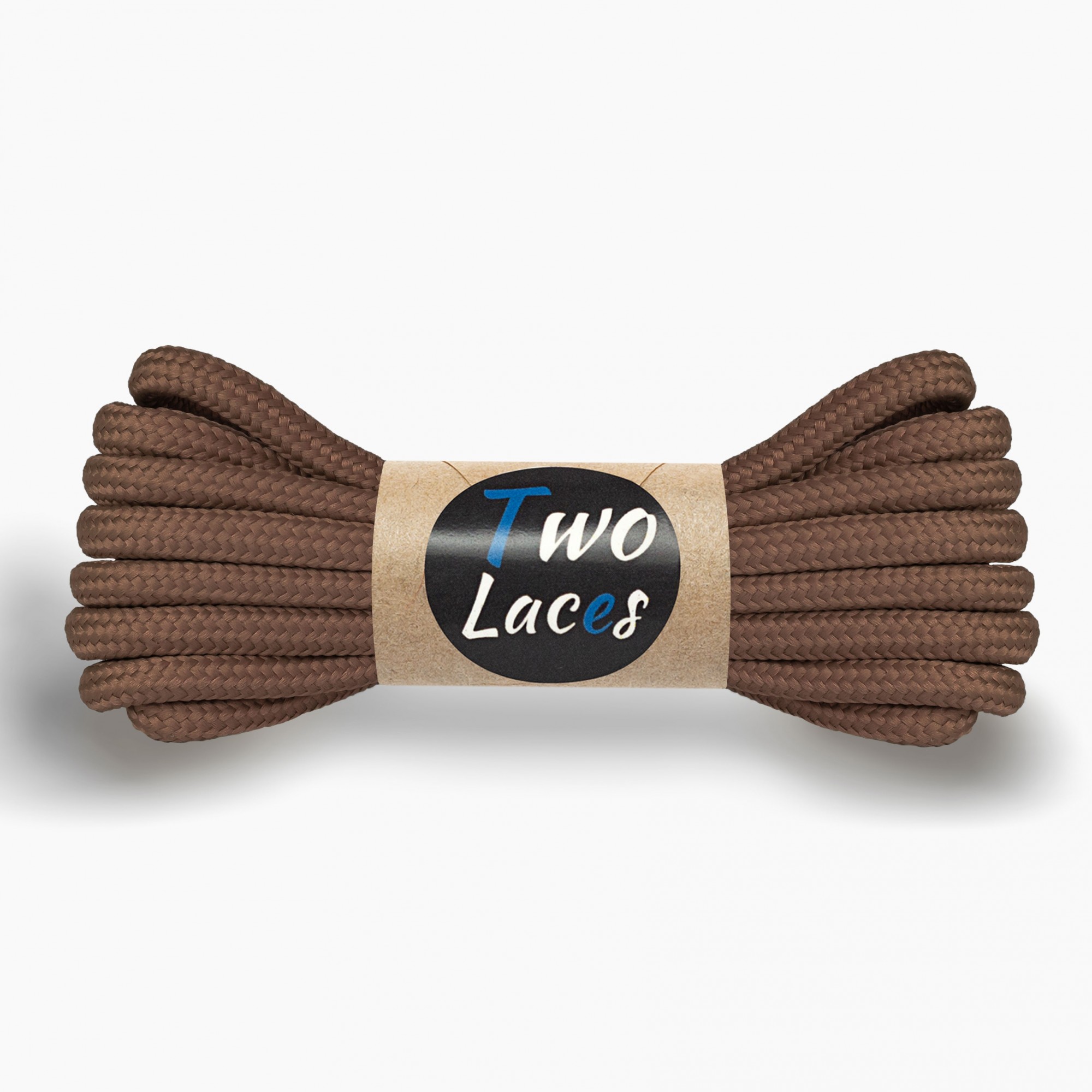 Шнурки для обуви Two Laces круглые 4 мм, длина 120 см, коричневый ...