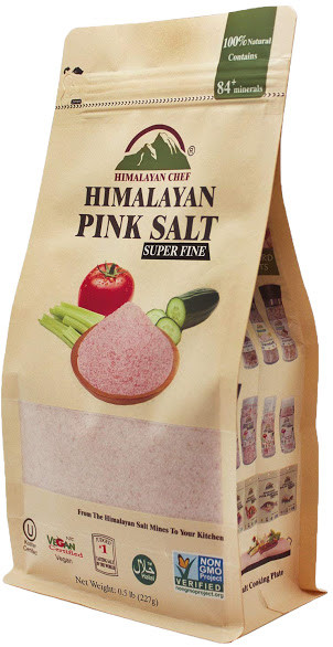 Соль розовая гималайская экстра мелкого помола, 227 г, Himalayan Chef ...