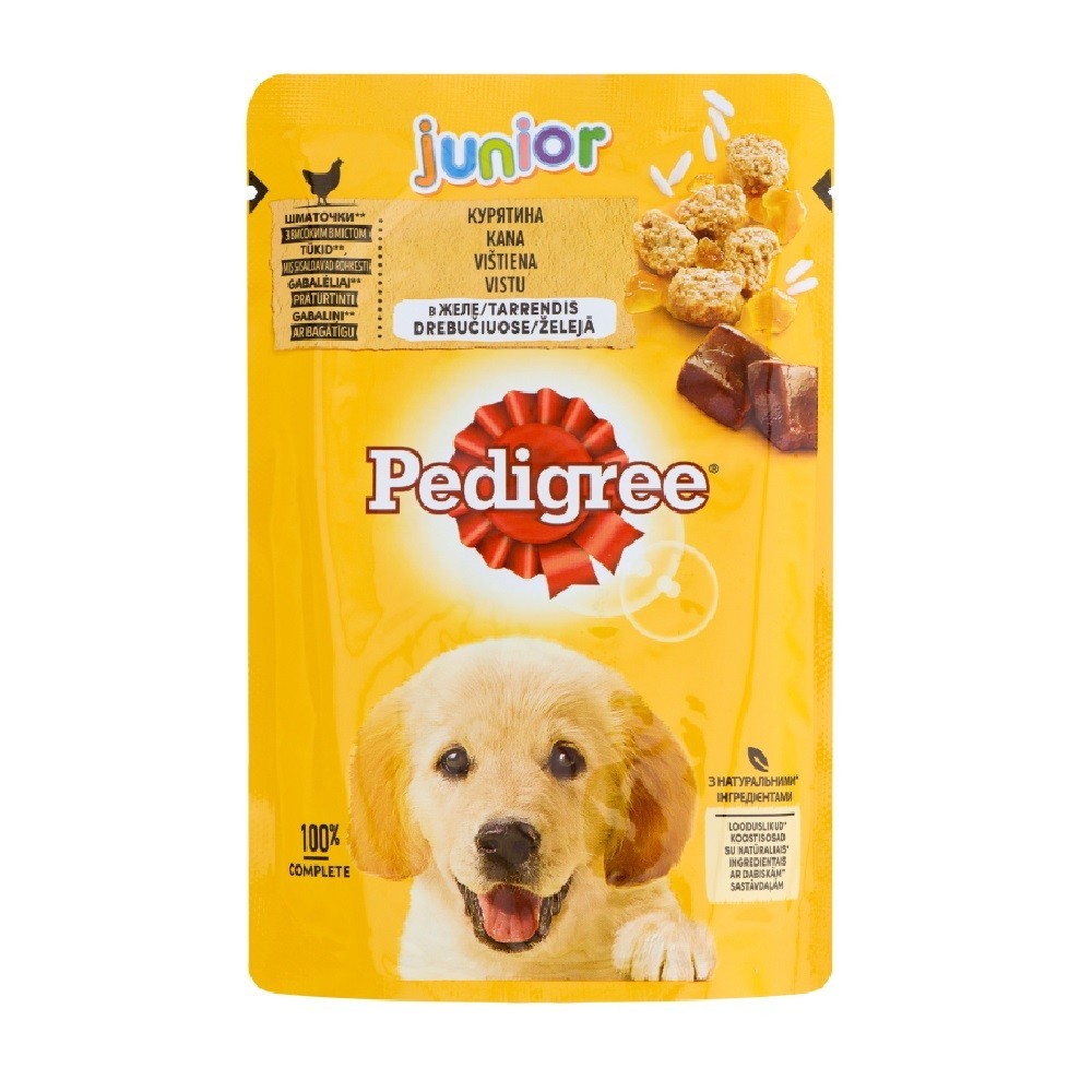 Влажный корм Pedigree пауч курица в желе 100г для щенков (5900951017247 ...