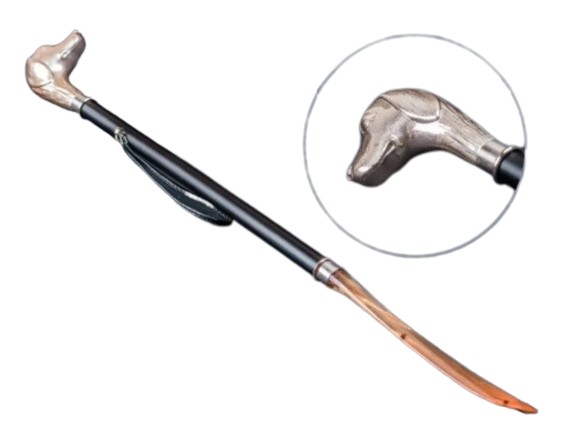 Ріжок-лопатка для взуття, голова собаки, з пластику та металу, довжина ...