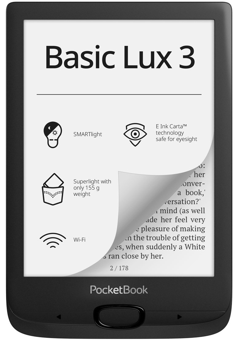 Электронная книга Pocketbook Basic Lux 3 Black (PB617-P-WW) – низкие ...
