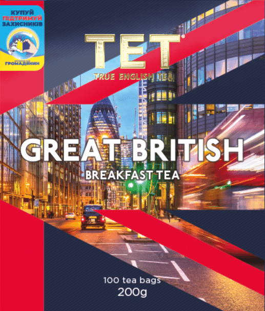 Чай ТЕТ Great British черный байховый мелкий 100 пакетиков по 2 г ...