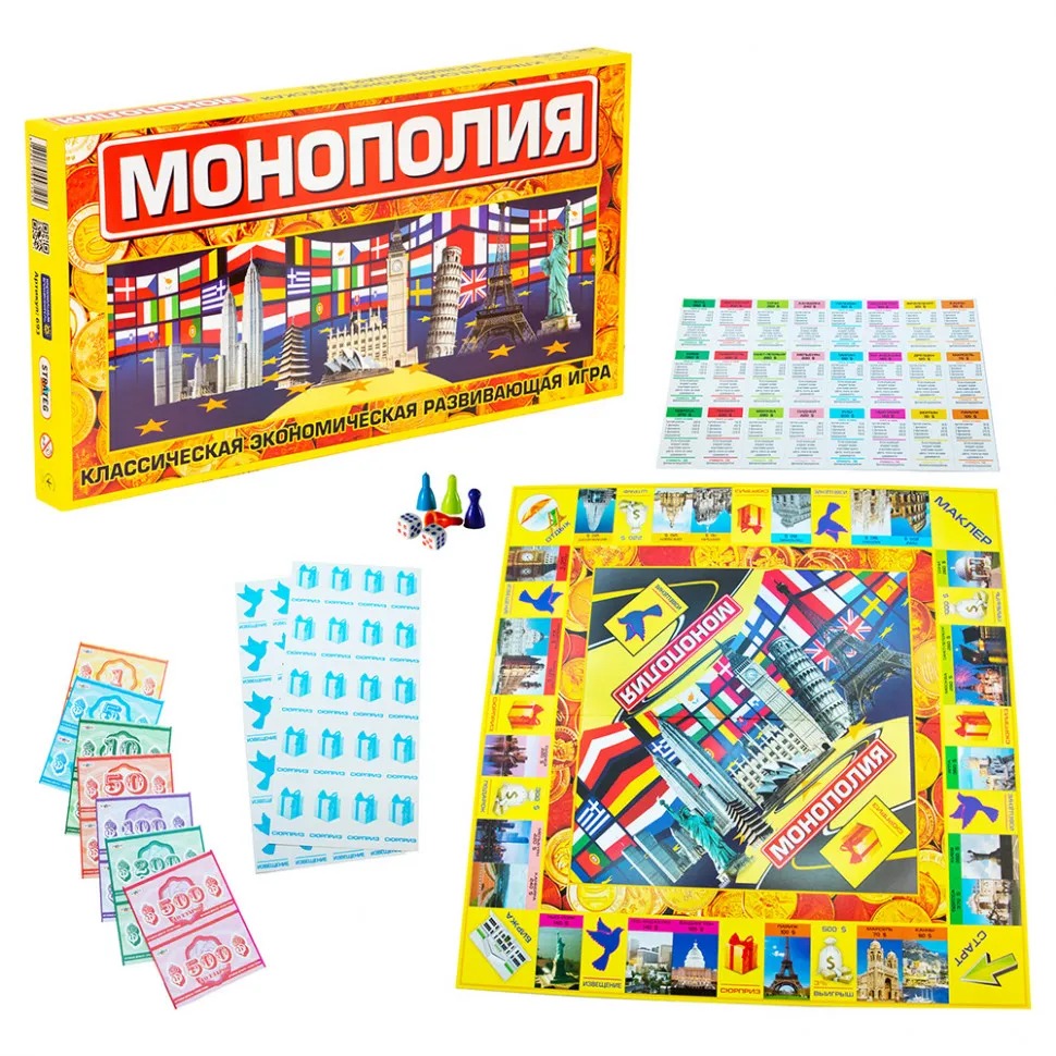 Настольная игра Strateg 693 Y Монополия на русском (693ST-RT) – низкие ...