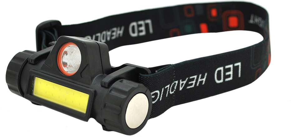 Налобный фонарик Voltronic YB-101 990 Вт XPE + 890 Вт COB Черный ...