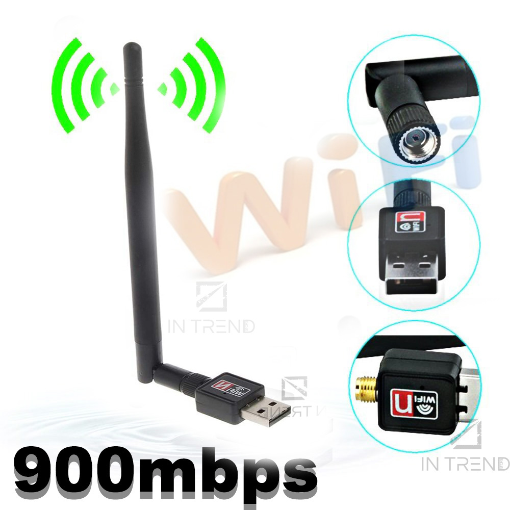 Адаптер 802.11 900mbps wifi Чёрный беспроводной приёмник для ...