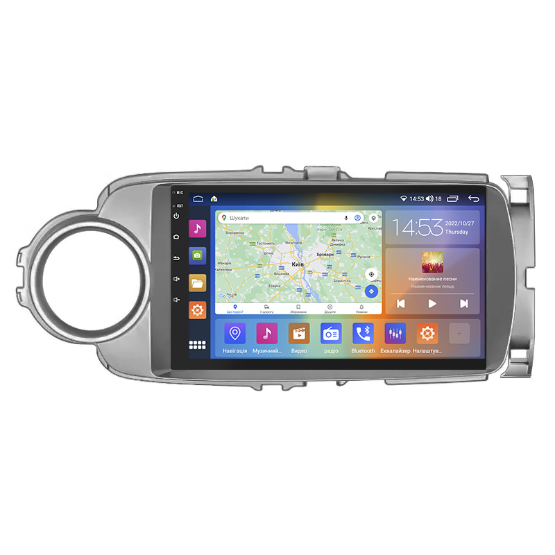 Штатная магнитола Lesko для Toyota Yaris III 2010-2014 IPS 9" 2/32Gb CarPlay 4G Wi-Fi GPS Prime ...