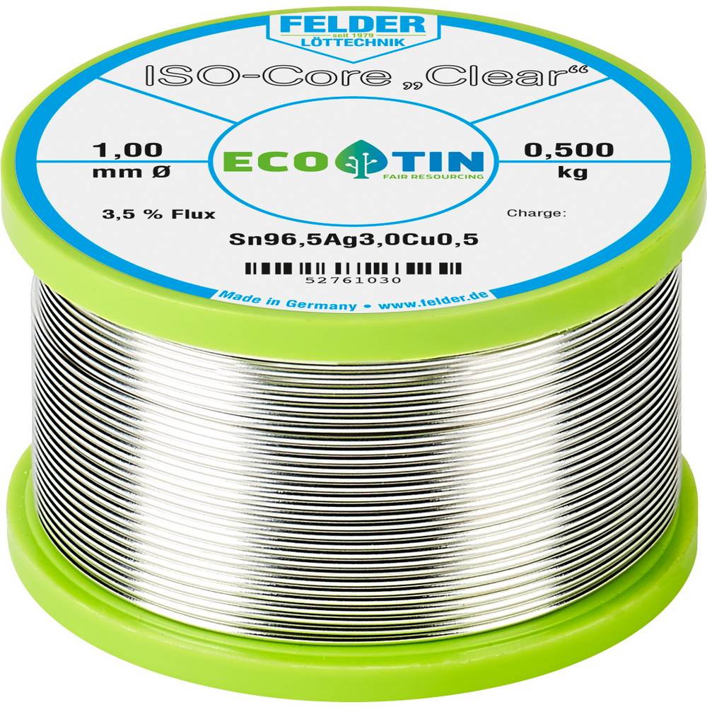 Бессвинцовый припой с содержанием серебра Felder ISO-Core "Clear" Sn96 ...