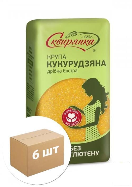 Крупа кукурузная (без глютену) "Сквирянка" Экстра 800г упаковка 6шт ...