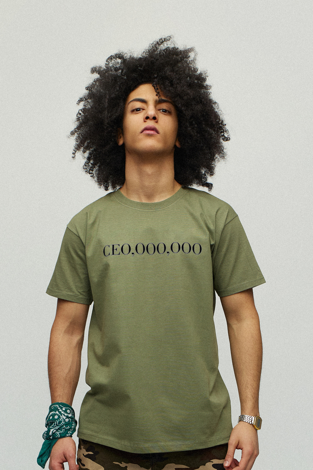 Футболка Yappi YAPPI чоловіча хакі зелений "CEO,OOO,OOO" L Хакі зелений ...