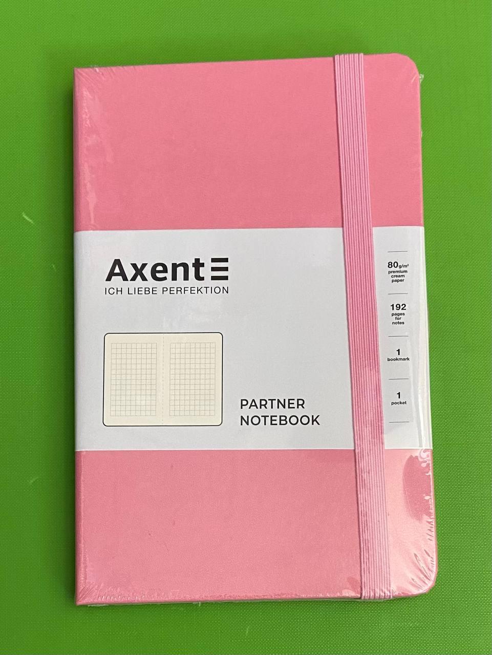 Книга записна ”Axent” (8201-10-A) Partner 125*195/96арк., кліт, рожева – фото, отзывы ...