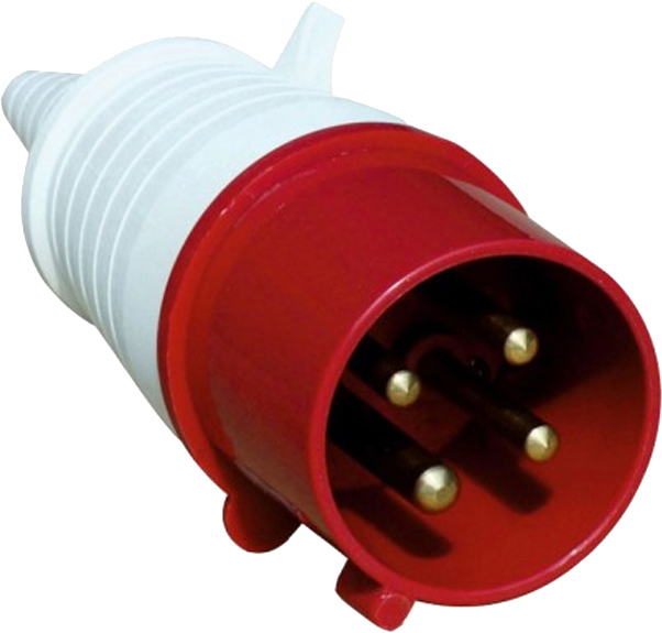 Вилка силовая, переносная ElectrO РС-034 3P+PE 63 А 400 В IP54 – низкие ...