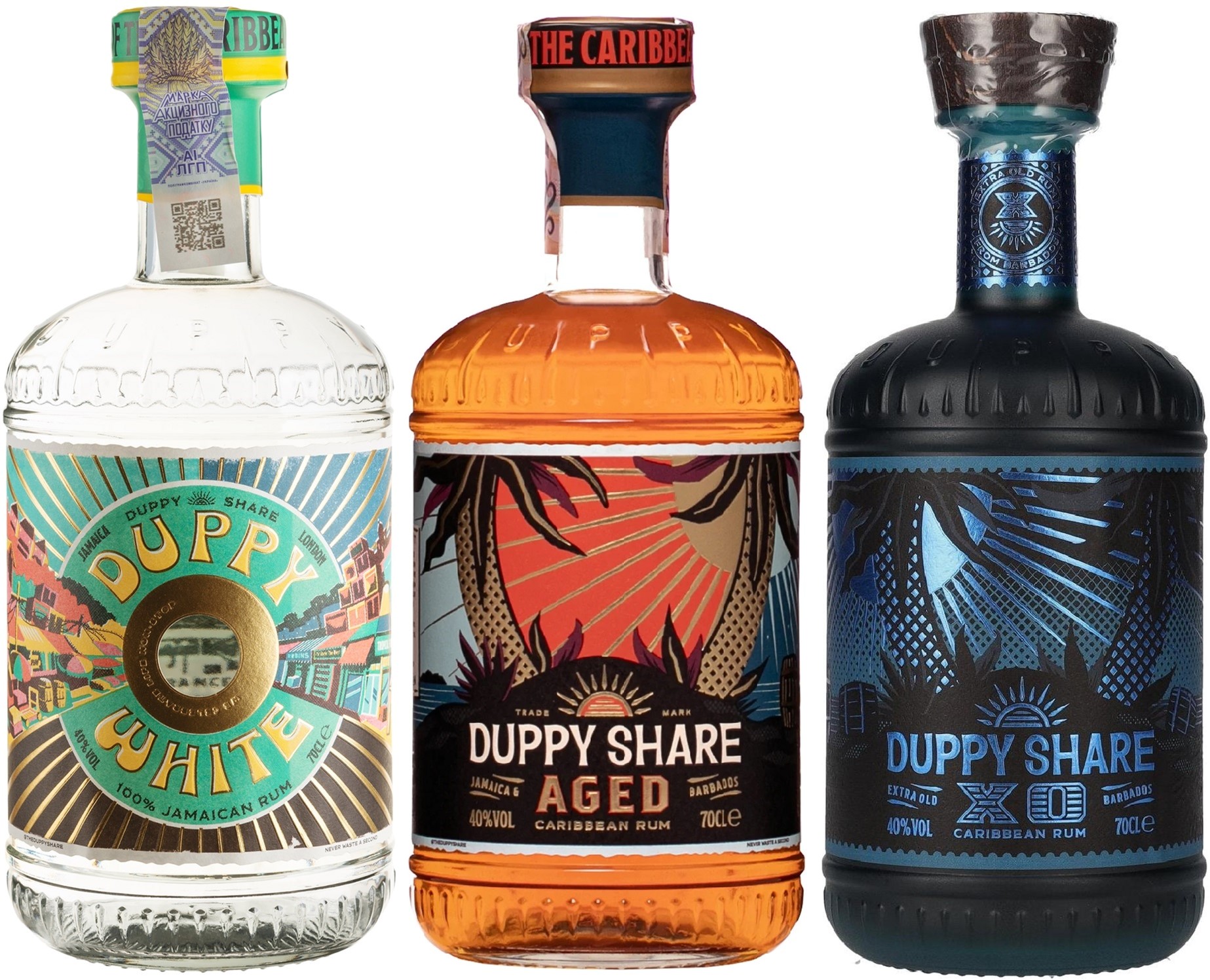 Набор рома Duppy Share White 0.7 л 40% + Duppy Share Aged 0.7 л 40% ...