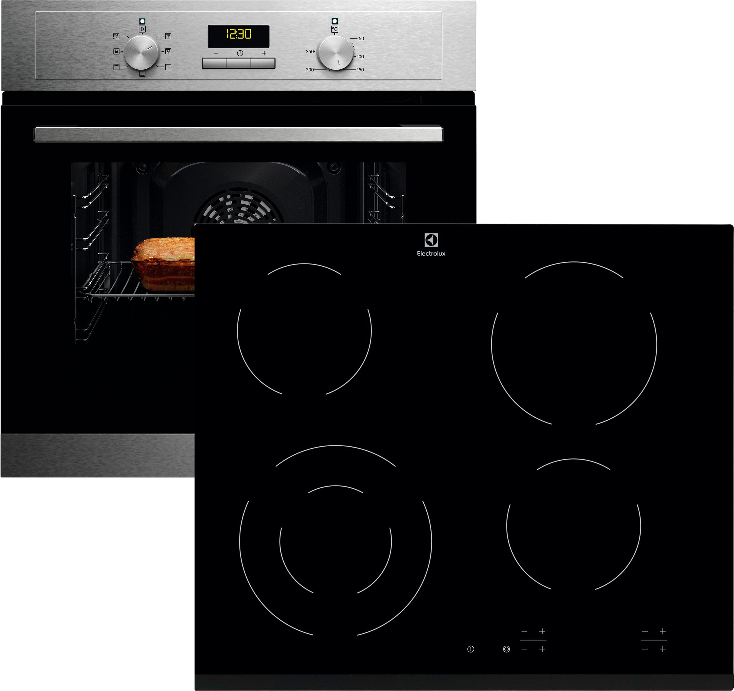 Духова шафа електрична Electrolux LUX EOF3H00BX + Варильна поверхня ...