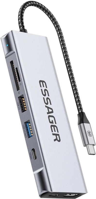 USB-хаб Essager 8 in 1 USB C HUB with 10Gbps External Hard Drive ...