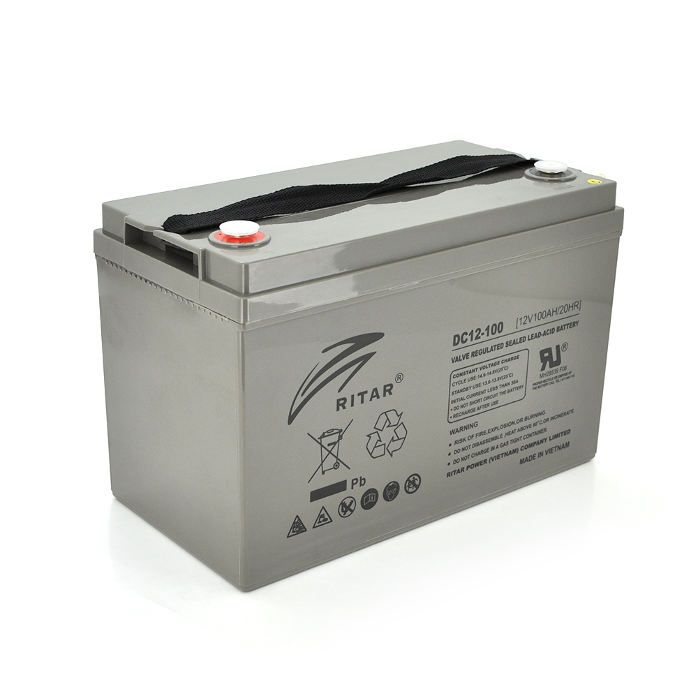 Аккумуляторная батарея AGM RITAR DC12-100 12V 100Ah ( 328 x 172 x 215 ...