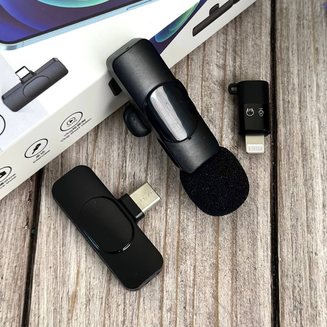 Беспроводной всенаправленный петличный микрофон Wireless Microphone K8 ...