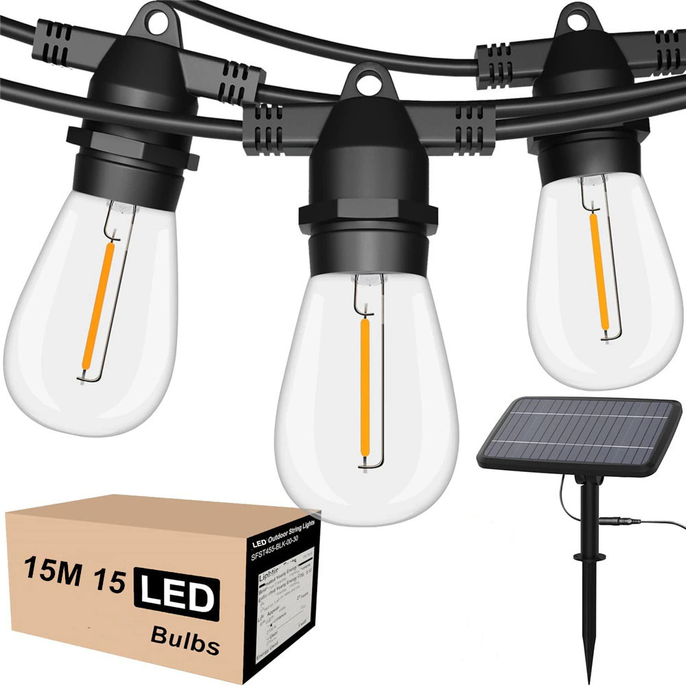 Гирлянда Ретро уличная светодиодная LedArt на солнечной энергии Solar ...
