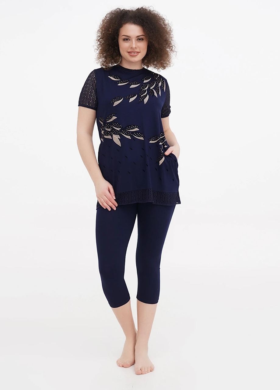 Костюм туника, бриджи Romeo Life 3XL темно-синій 6084 от продавца: ASLAN – в интернет-магазине ...