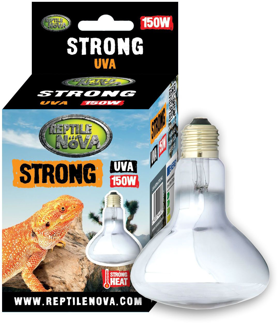 Нагревательная лампа Reptile Nova UVA Strong 150 Вт (UVA-150W-STRONG ...