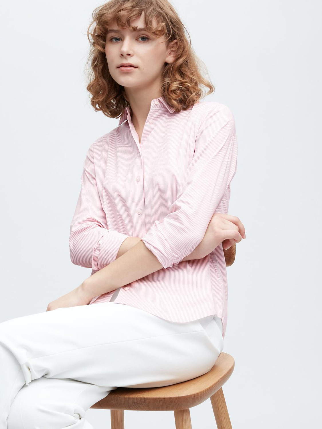 Рубашка Uniqlo 47405445 S Розовая (1159786404) – в интернет-магазине ...