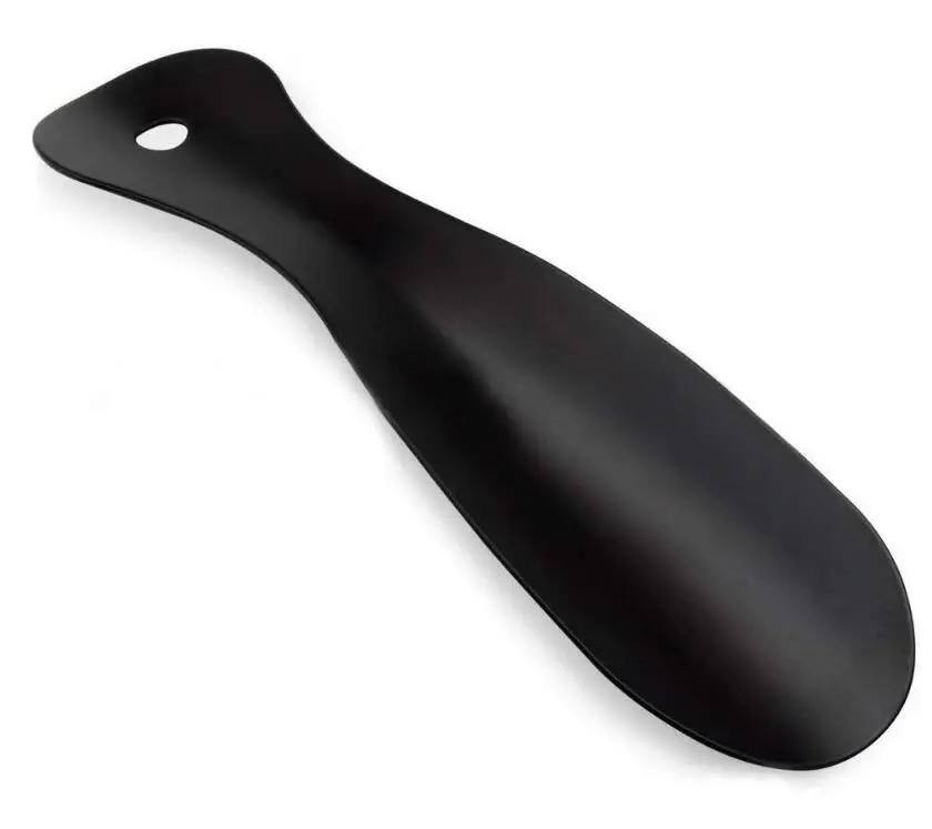 Металева лопатка / ріжок / ложка для взуття чорного кольору, 19 см ...