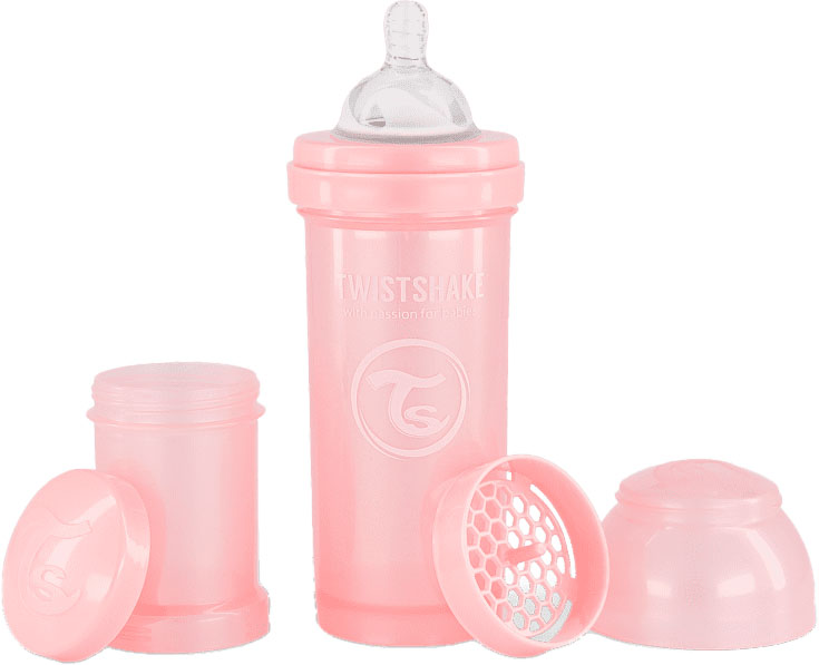 Антиколиковая бутылочка Twistshake с силиконовой соской Pearl Pink 260 ...