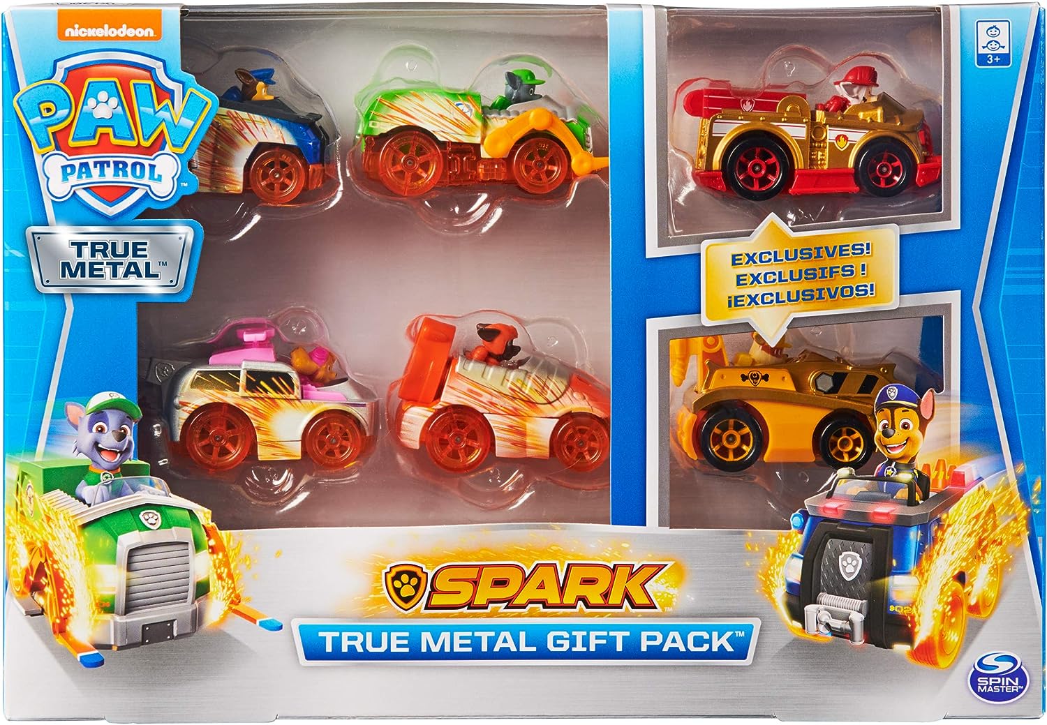 Набор Металлические Машинки Щенячий Патруль 6 шт Paw Patrol Spark Spin ...