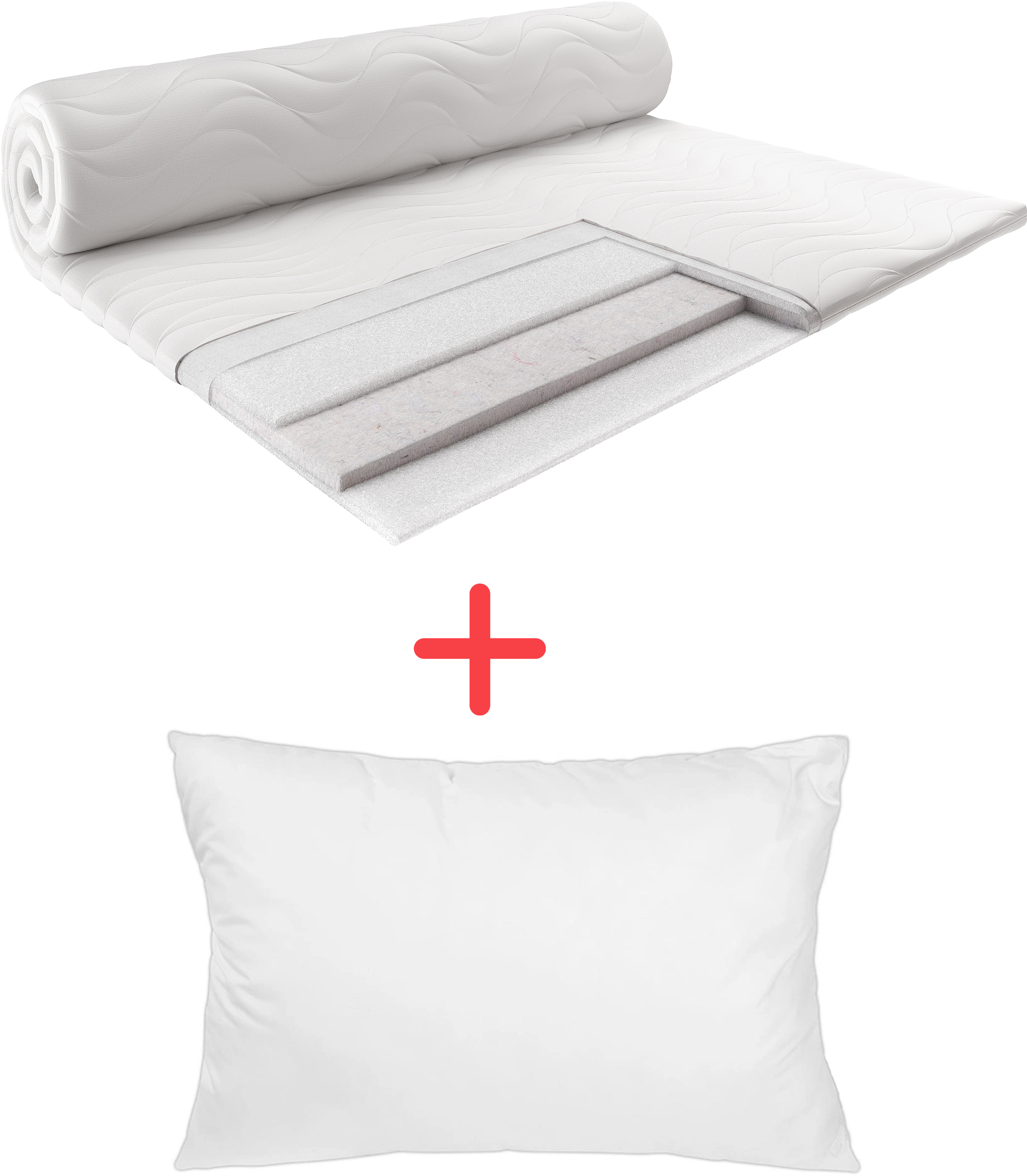 Тонкий матрац-топер USLEEP Sleeper Lite 160х190 см з подушкою 50х70 см (ROZ6400091160) – фото ...