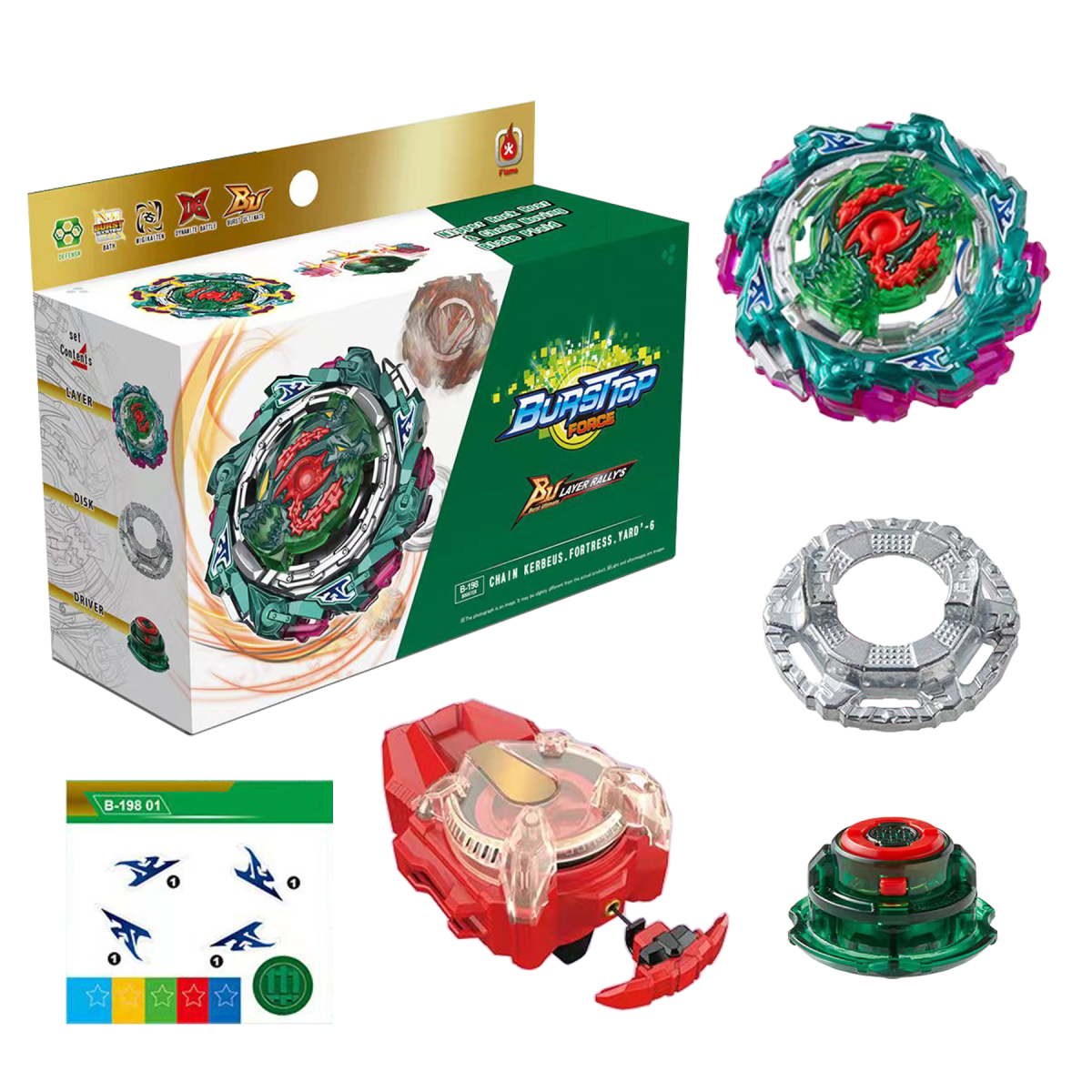 Бейблейд B-198 Чеин Кербеус Beyblade Chain Kerbeus B198 с пусковым ...