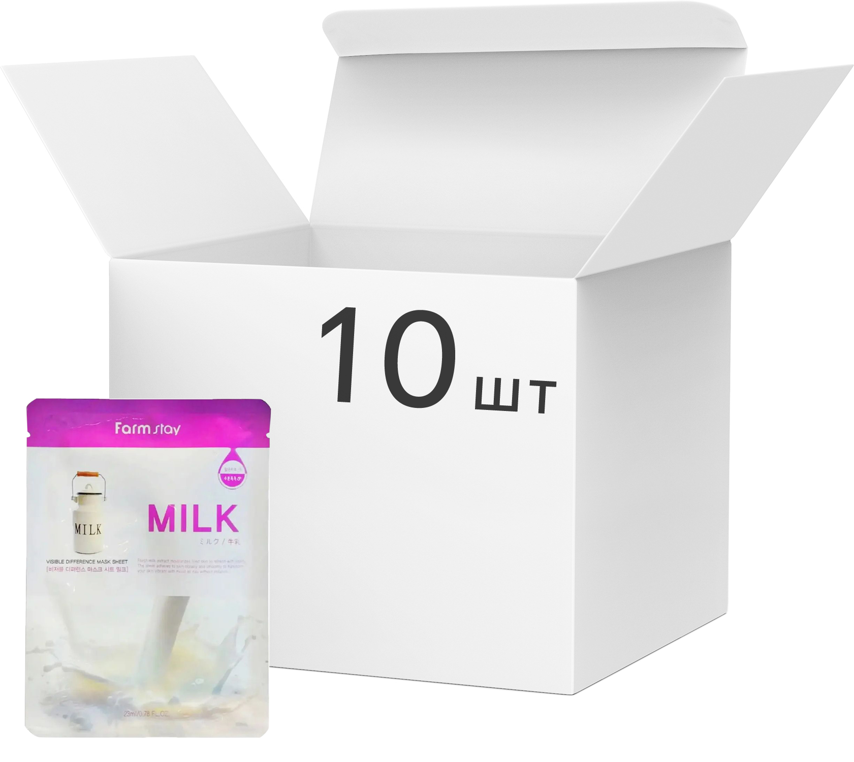 Набор масок для лица FarmStay Visible Difference Mask Sheet Milk с ...