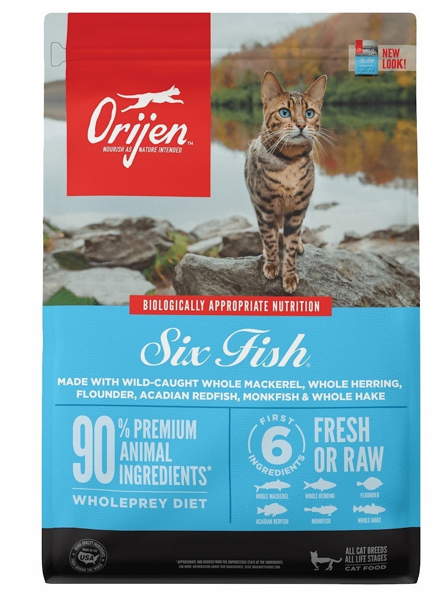 Сухой корм для кошек и котят всех пород Orijen Six Fish Cat 1.8 кг ...