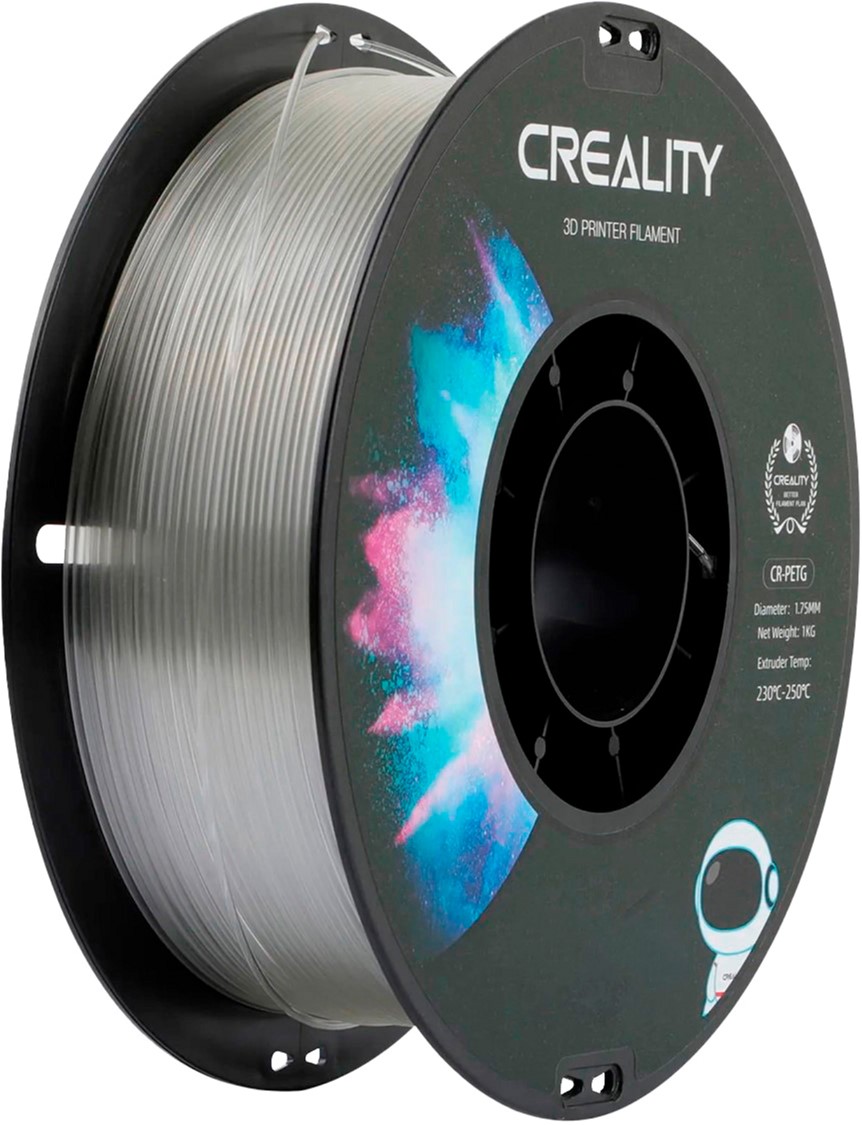 PETG-пластик Creality Filament для 3D принтера 1.75 мм 1 кг Прозрачный ...