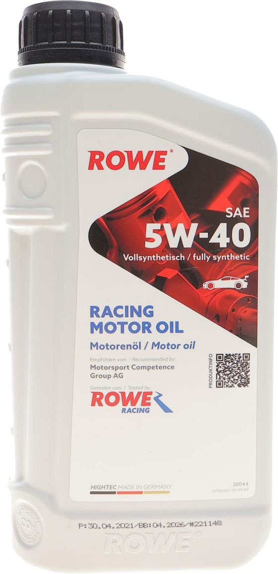 Моторное масло ROWE 5W-40 Hightec Racing Motor Oil Multi-Ester ...