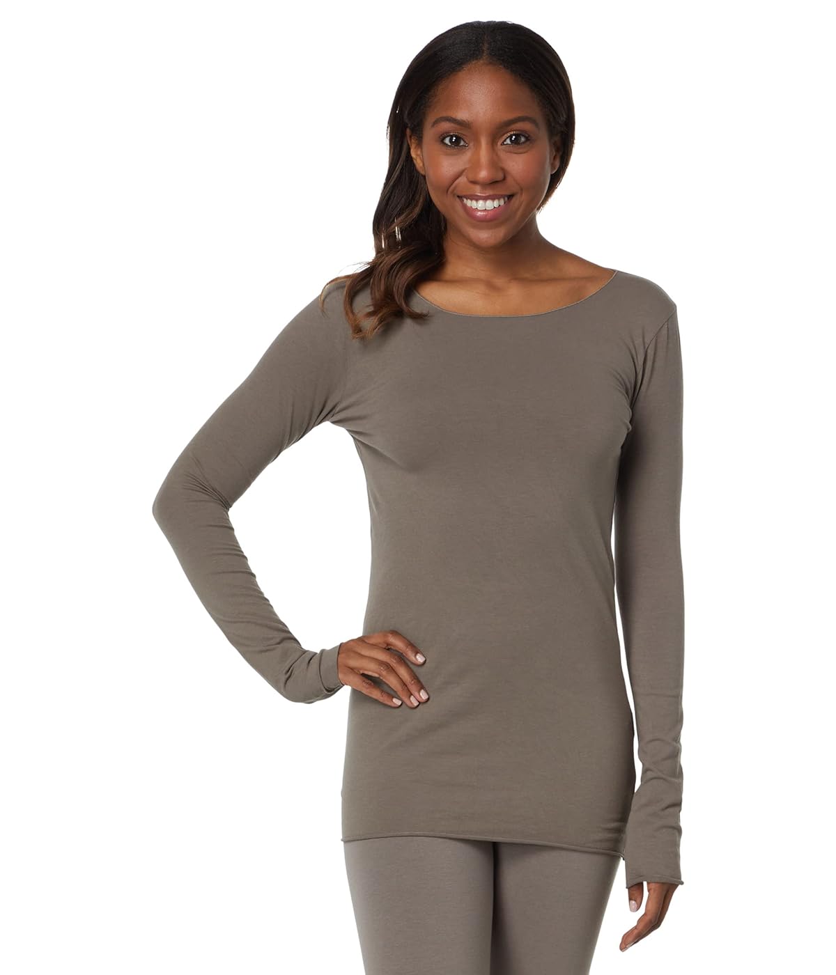 Лонгслив Hard Tail Long Skinny Tee in Supima Spandex Fatigue, M (46 ...