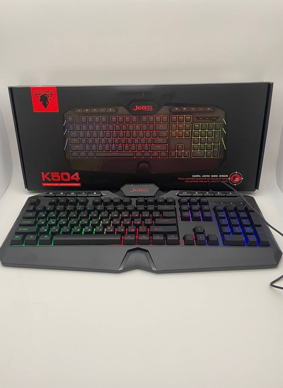 Провідна ігрова клавіатура JEDEL K504 з кольоровим підсвічуванням – фото, отзывы, характеристики ...