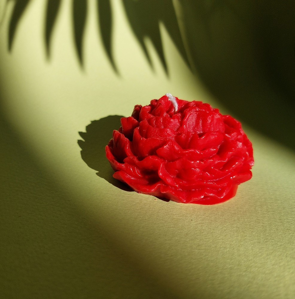 Свеча Пион Nadin's из соевого воска 3.5см, цвет красный – фото, отзывы ...