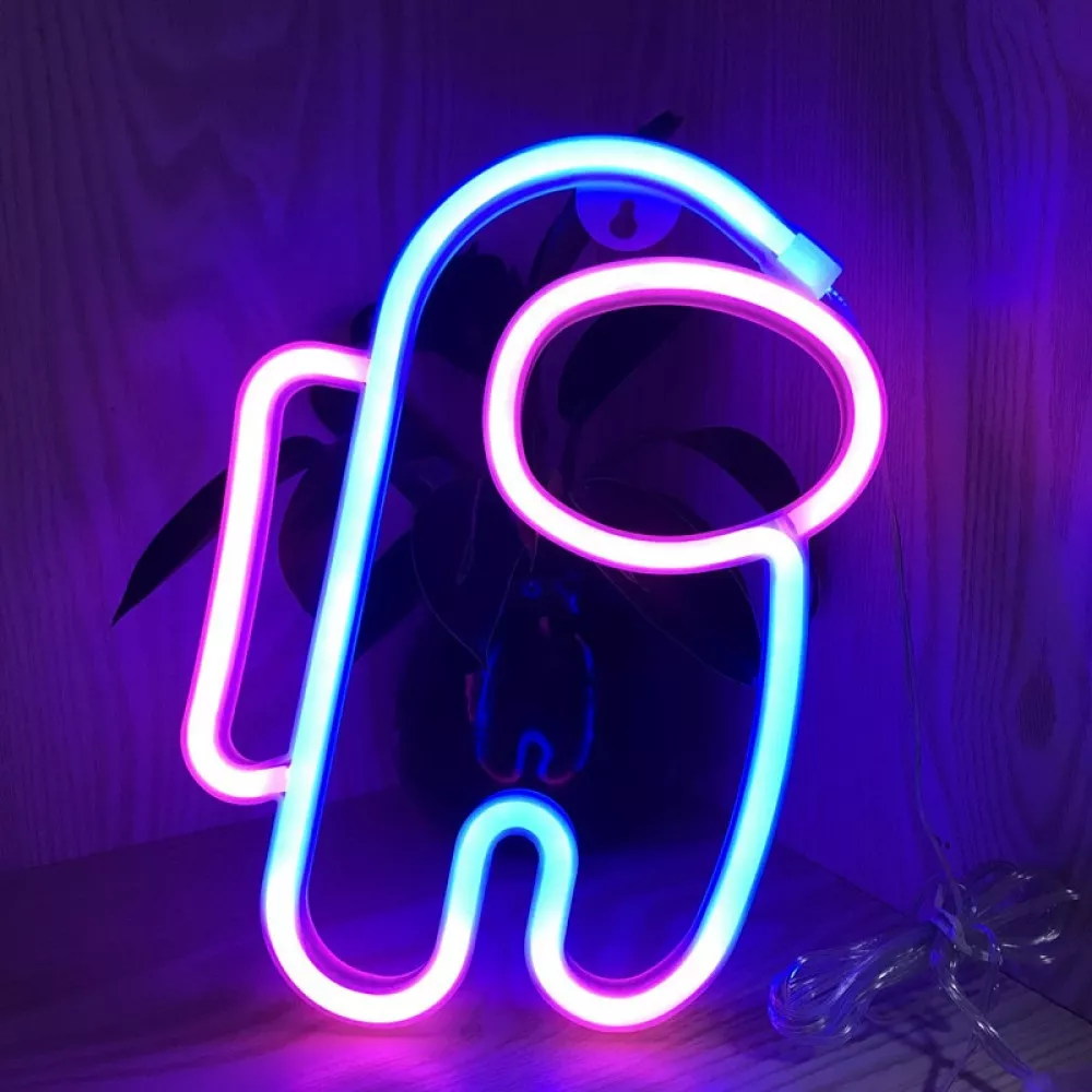 Неоновый светильник Neon Lights "Среди нас" Ночник декоративный ...